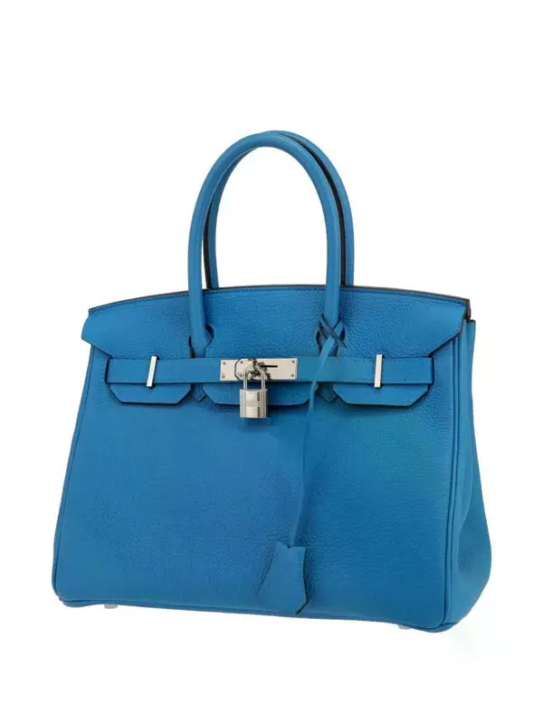 Hermès 2017 Birkin 30 Leather Handbag - Blue