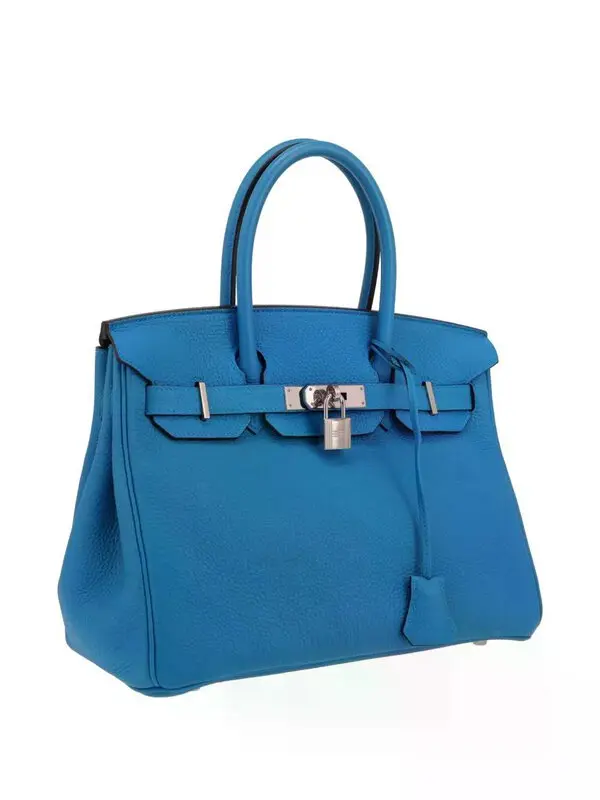 Hermès 2017 Birkin 30 Leather Handbag - Blue