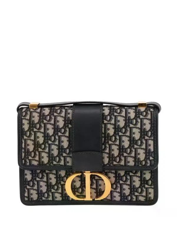Dior 30 Montaigne Oblique Handbag - Black
