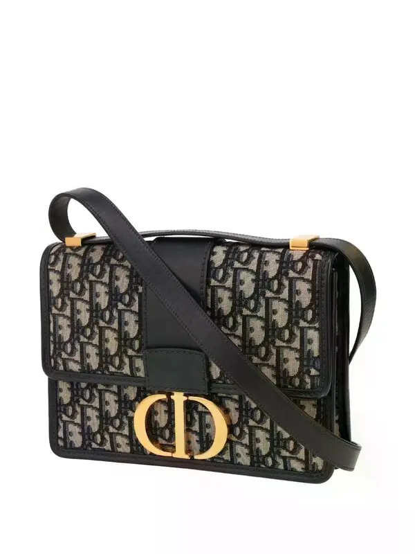 Dior 30 Montaigne Oblique Handbag - Black