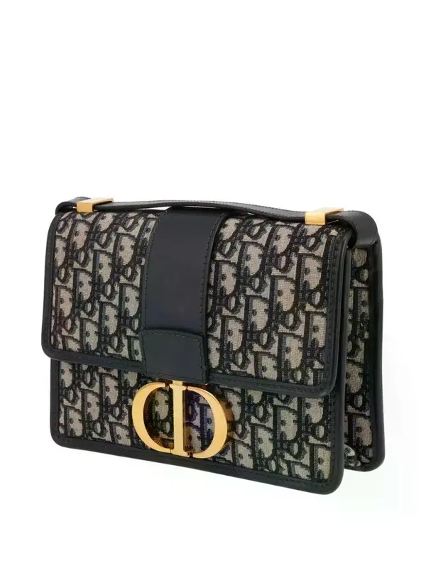 Dior 30 Montaigne Oblique Handbag - Black