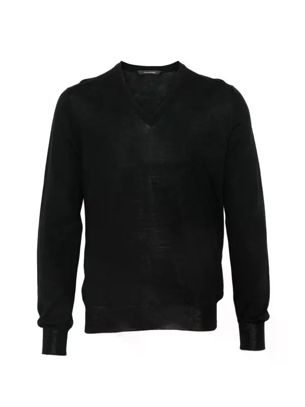 Tagliatore V-neck Fine Knit Jumper