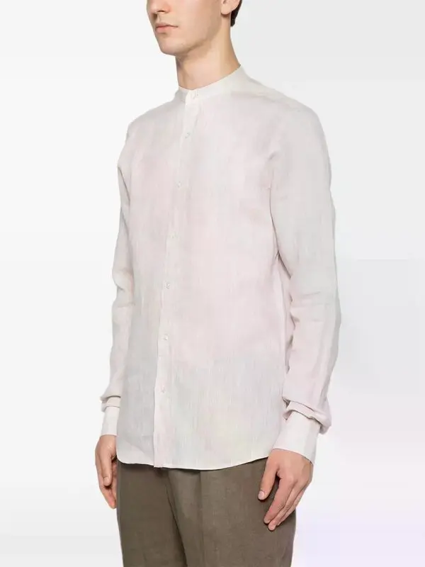 Tagliatore Band-collar Long-sleeve Shirt