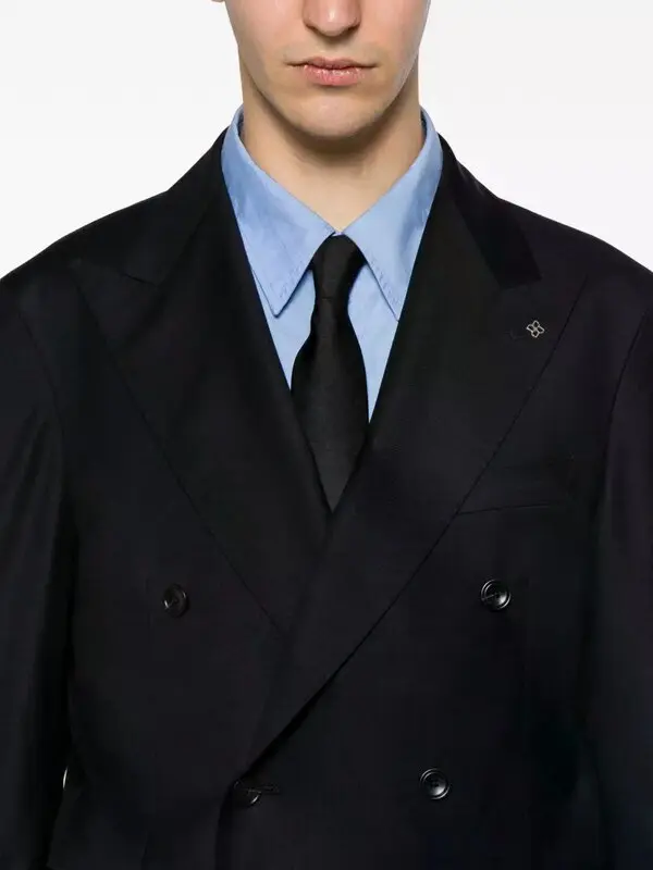 Tagliatore Double-breasted Peak-lapel Suit - Blue