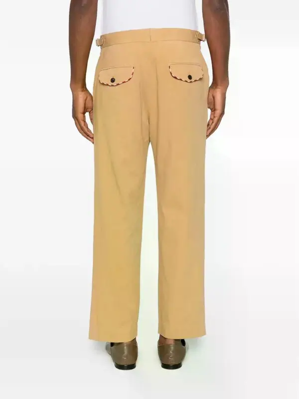 BODE Feather Runner Embroidered Trousers - Neutrals