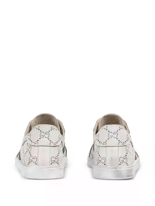 Gucci Gg Perforated Sneakers - White