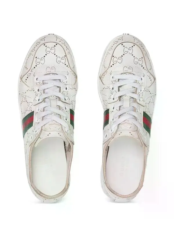 Gucci Gg Perforated Sneakers - White