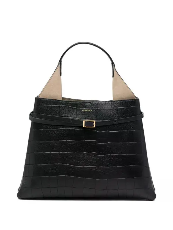 REE PROJECTS Clare Croc-effect Leather Tote Bag