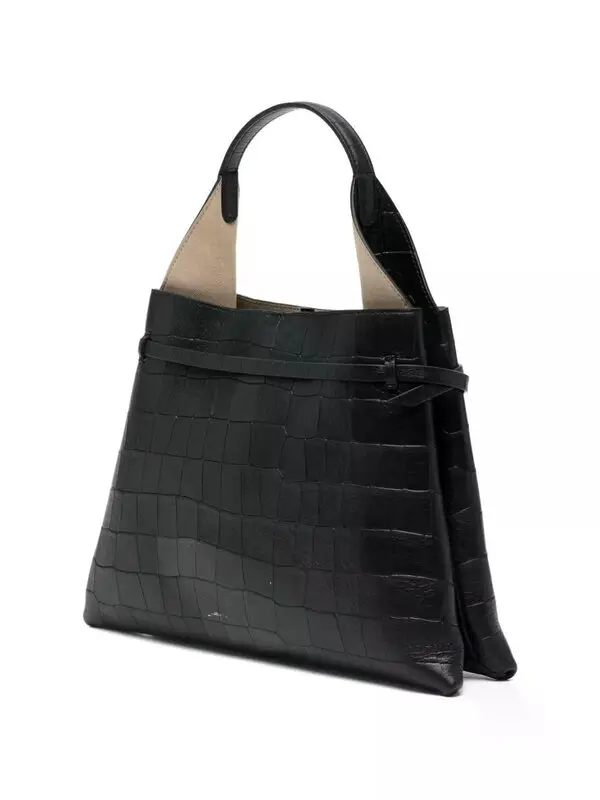 REE PROJECTS Clare Croc-effect Leather Tote Bag