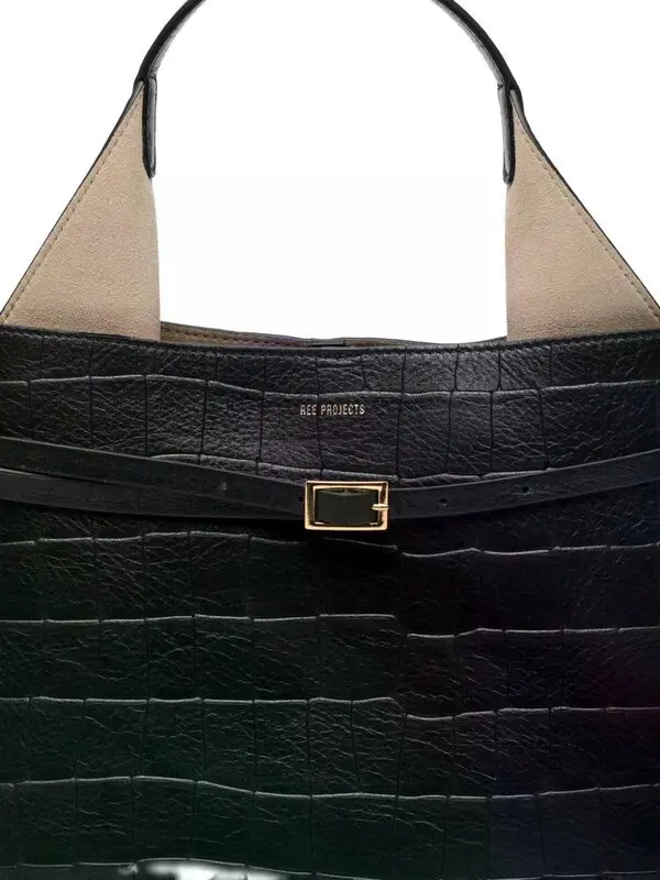 REE PROJECTS Clare Croc-effect Leather Tote Bag