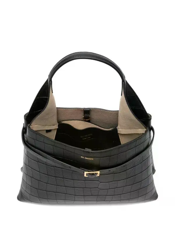 REE PROJECTS Clare Croc-effect Leather Tote Bag