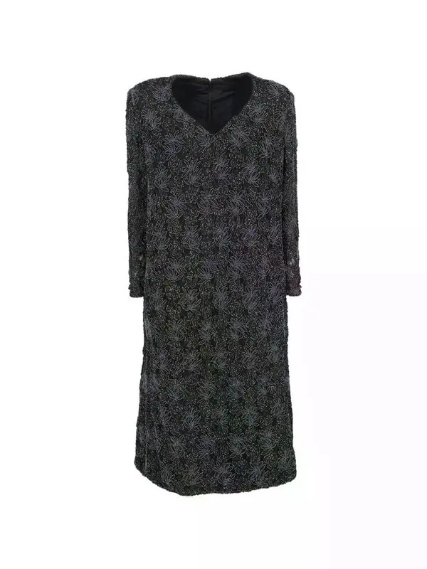 Vintage 1980s-1990s Beaded Floral Dress