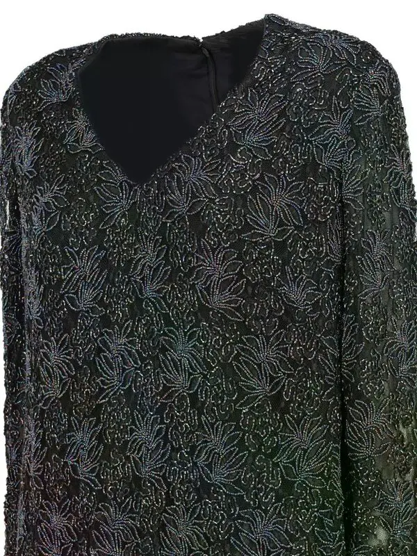 Vintage 1980s-1990s Beaded Floral Dress