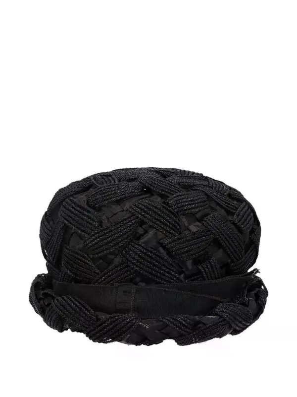 Vintage Woven Pillbox Hat