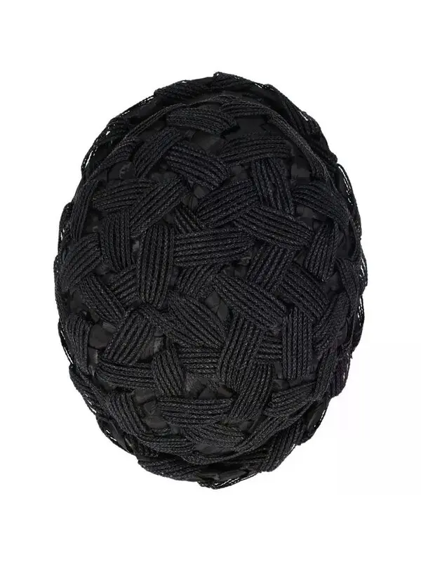 Vintage Woven Pillbox Hat