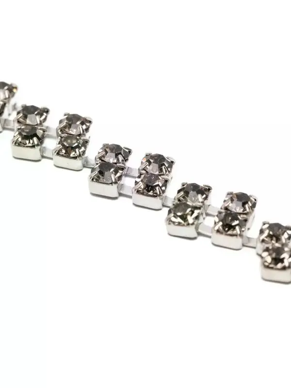 FORTE_FORTE Crystal Embellished Heart Charm Necklace