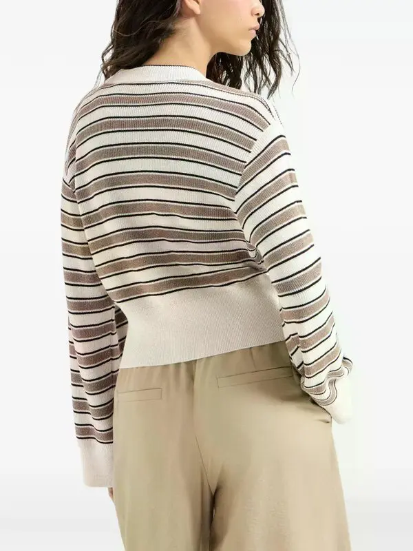 Brunello Cucinelli Cotton Cardigan With Stripes