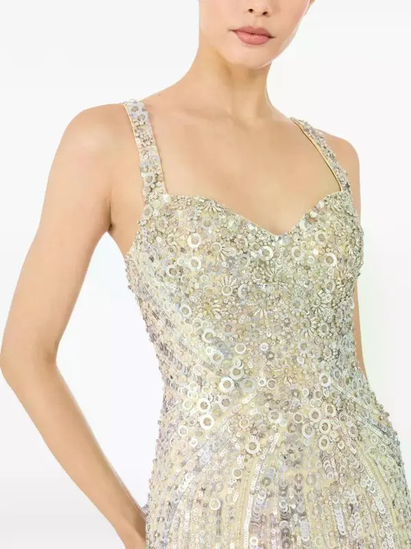 Jenny Packham Sequin-embellished Maxi Dress