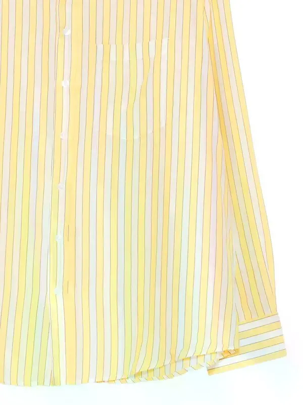 LC23 Striped-pattern Button-down Shirt