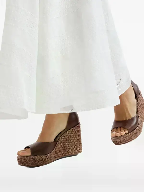 Brunello Cucinelli Suede Espadrille Wedges With Monili Detail