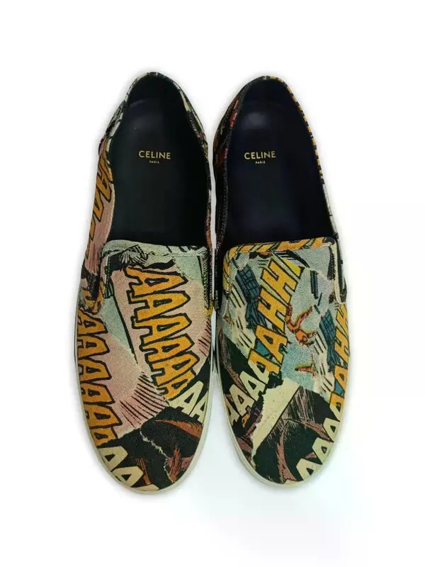 Celine Comic-print Slip-on Sneakers