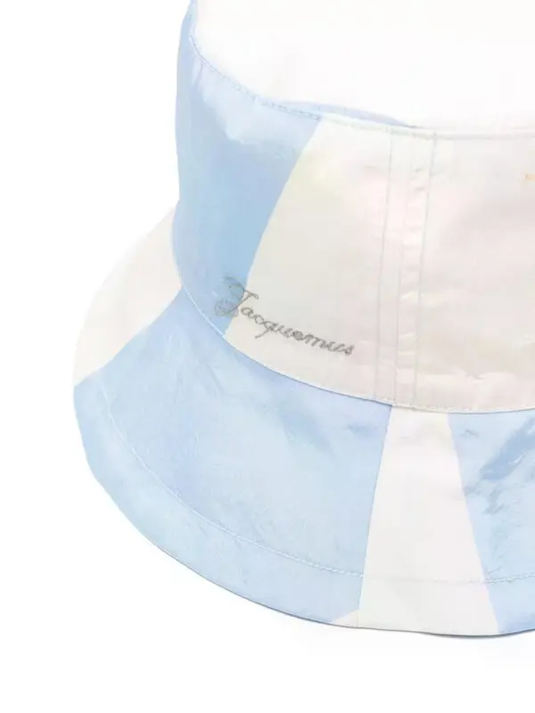 Jacquemus Le Bob Baluchon Striped Bucket Hat - Blue