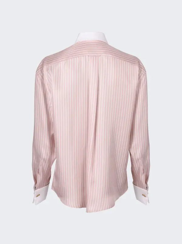 THE IRISH TWIN Michi Striped Silk Shirt