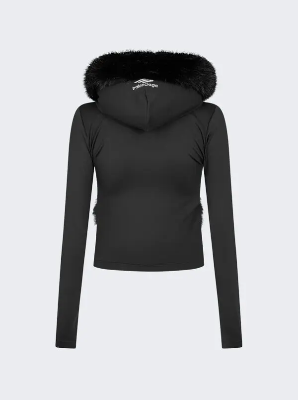 Balenciaga Furry Zip-up Hoodie