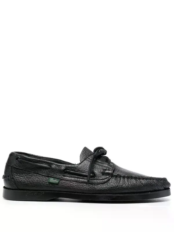 Paraboot Snakeskin-effect Leather Loafers - Black