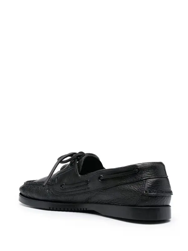 Paraboot Snakeskin-effect Leather Loafers - Black