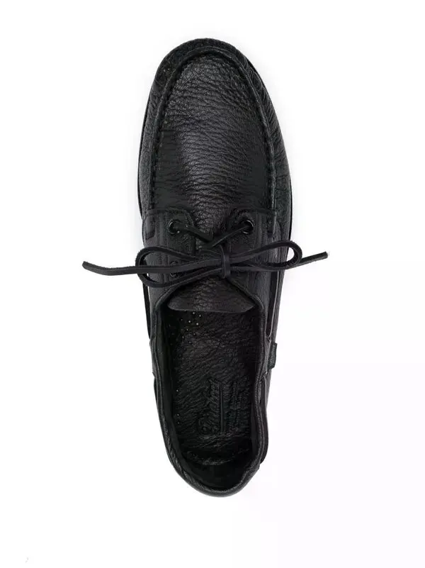 Paraboot Snakeskin-effect Leather Loafers - Black