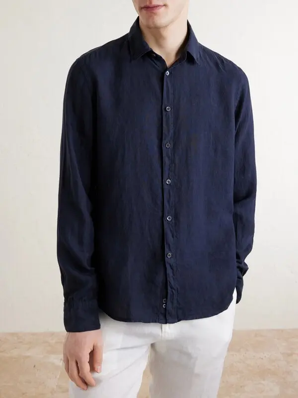 Canali Linen Shirt - Blue