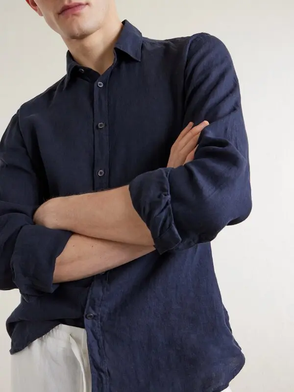 Canali Linen Shirt - Blue