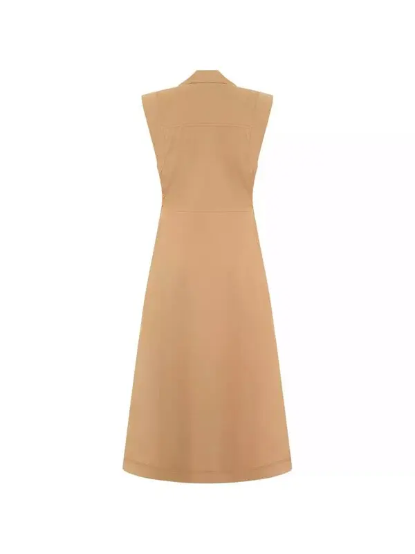 Veronica Beard Sleeveless Button-down Midi Shirt Dress