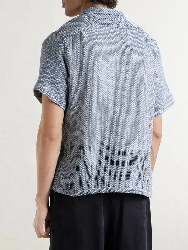 Portuguese Flannel Agora Camp-collar Cotton-blend Shirt
