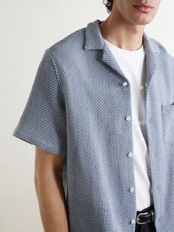 Portuguese Flannel Agora Camp-collar Cotton-blend Shirt