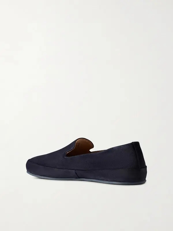 Mulo Evening Suede Loafers - Blue