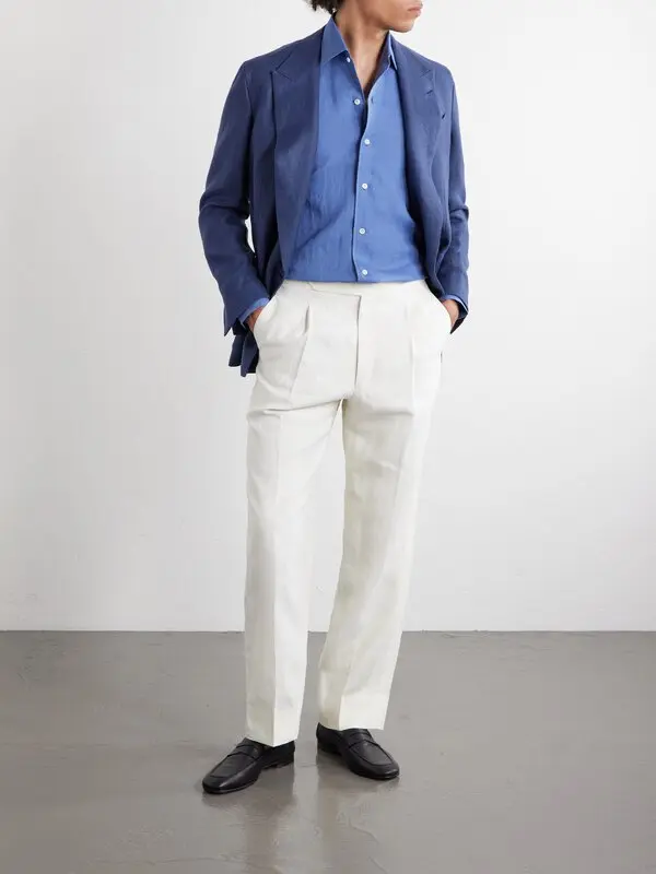 Thom Sweeney Linen Shirt - Blue