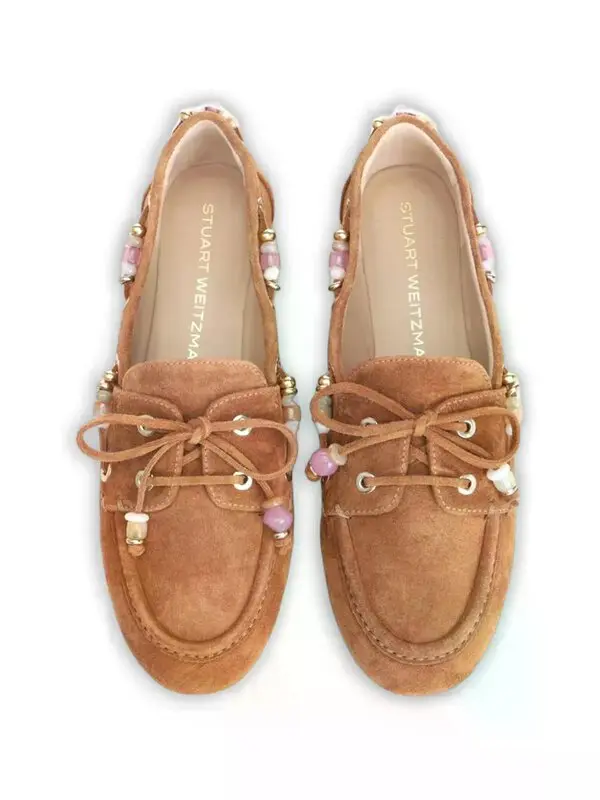 STUART WEITZMAN Majorca Tinsley Loafers - Brown