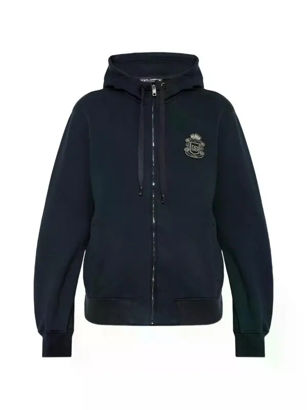 Dolce & Gabbana Logo-patch Zip-up Hoodie