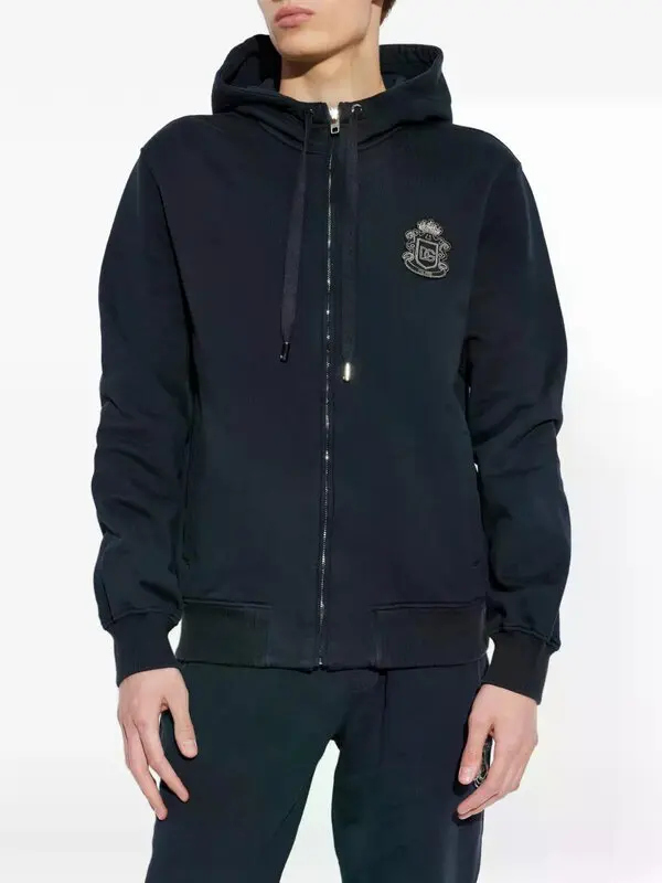 Dolce & Gabbana Logo-patch Zip-up Hoodie