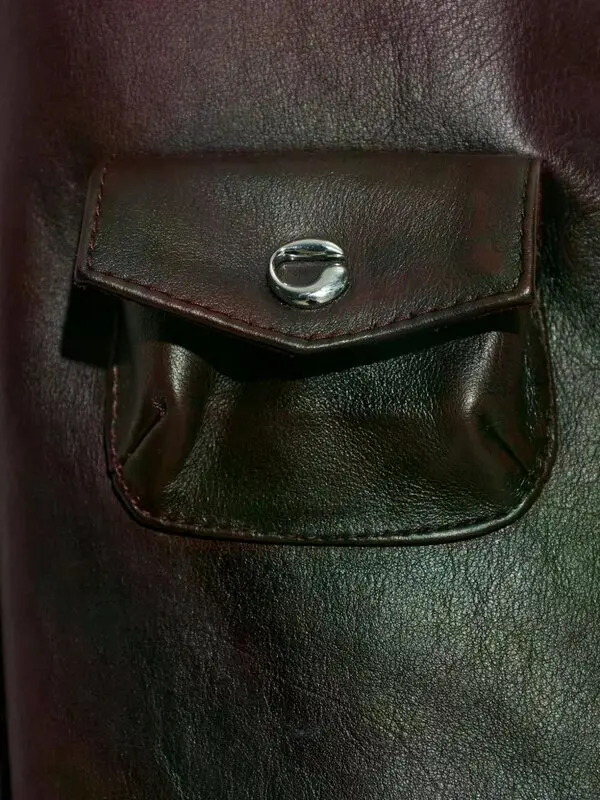Coperni Leather Epaulette-detail Jacket - Brown