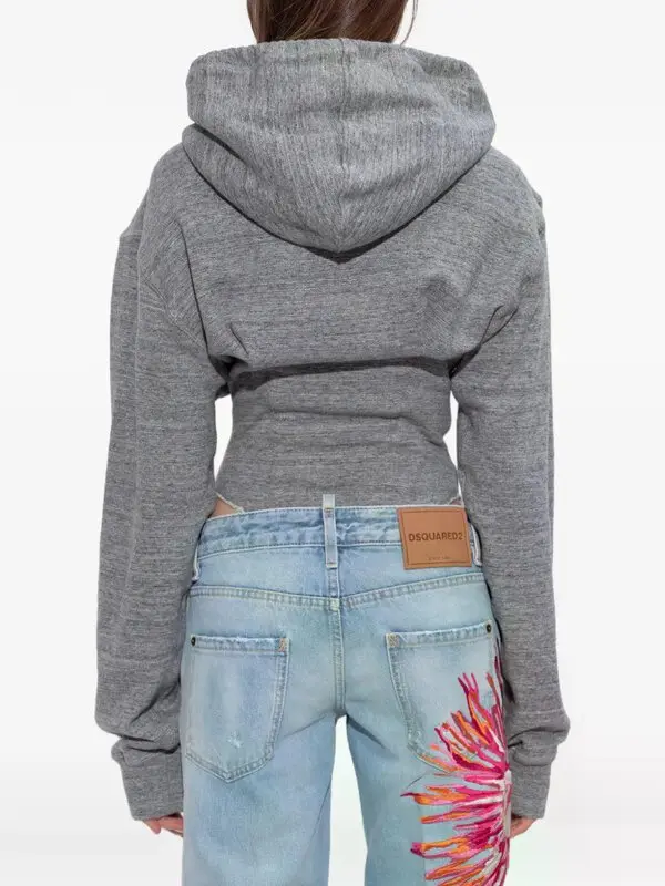 Dsquared2 Marl Logo Patch Hoodie Bodysuit