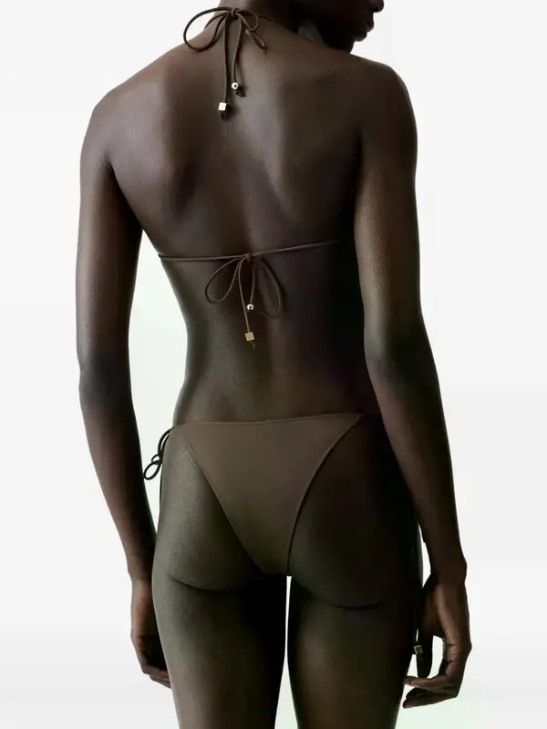 Jacquemus Triangle Tie-fastening Bikini Bottoms - Brown