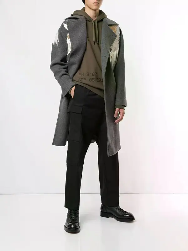 PORTS V Appliqué Oversized Coat