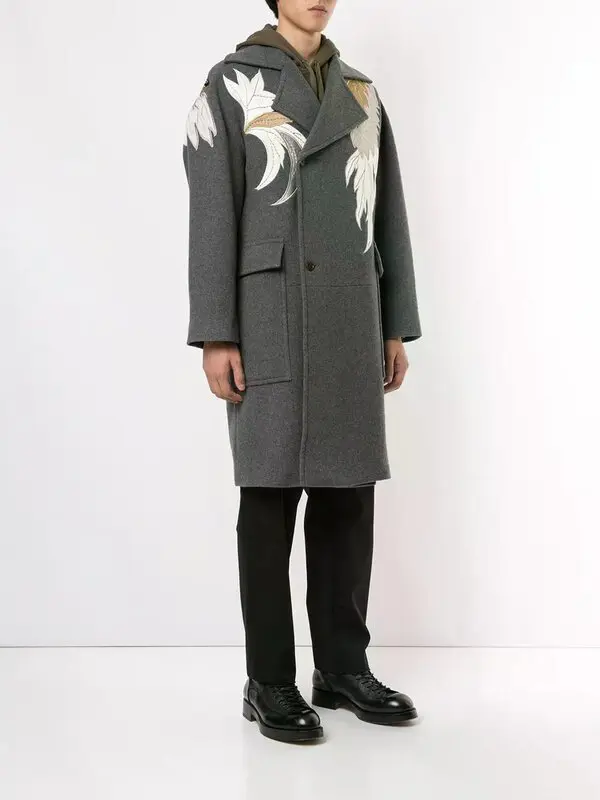 PORTS V Appliqué Oversized Coat
