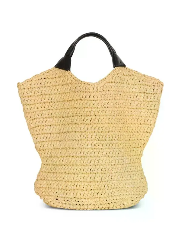 Balmain Mini Crochet Tote - Neutrals