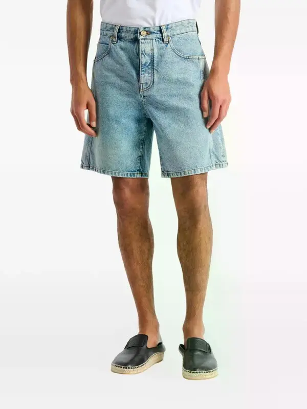 Balmain Light Denim Bermuda Shorts - Blue
