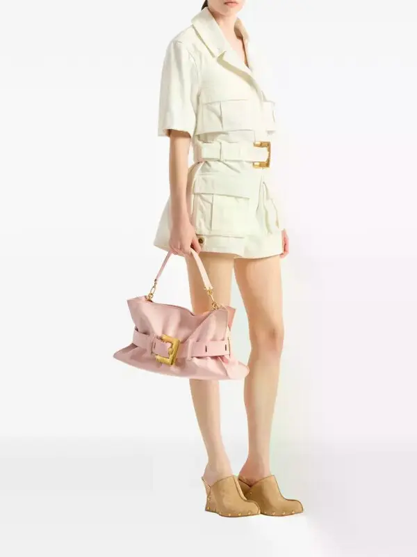 Balmain Medium Anthem Bag In Smooth Leather - Pink