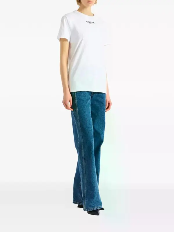 Balmain Paris Embroidered T-shirt - White